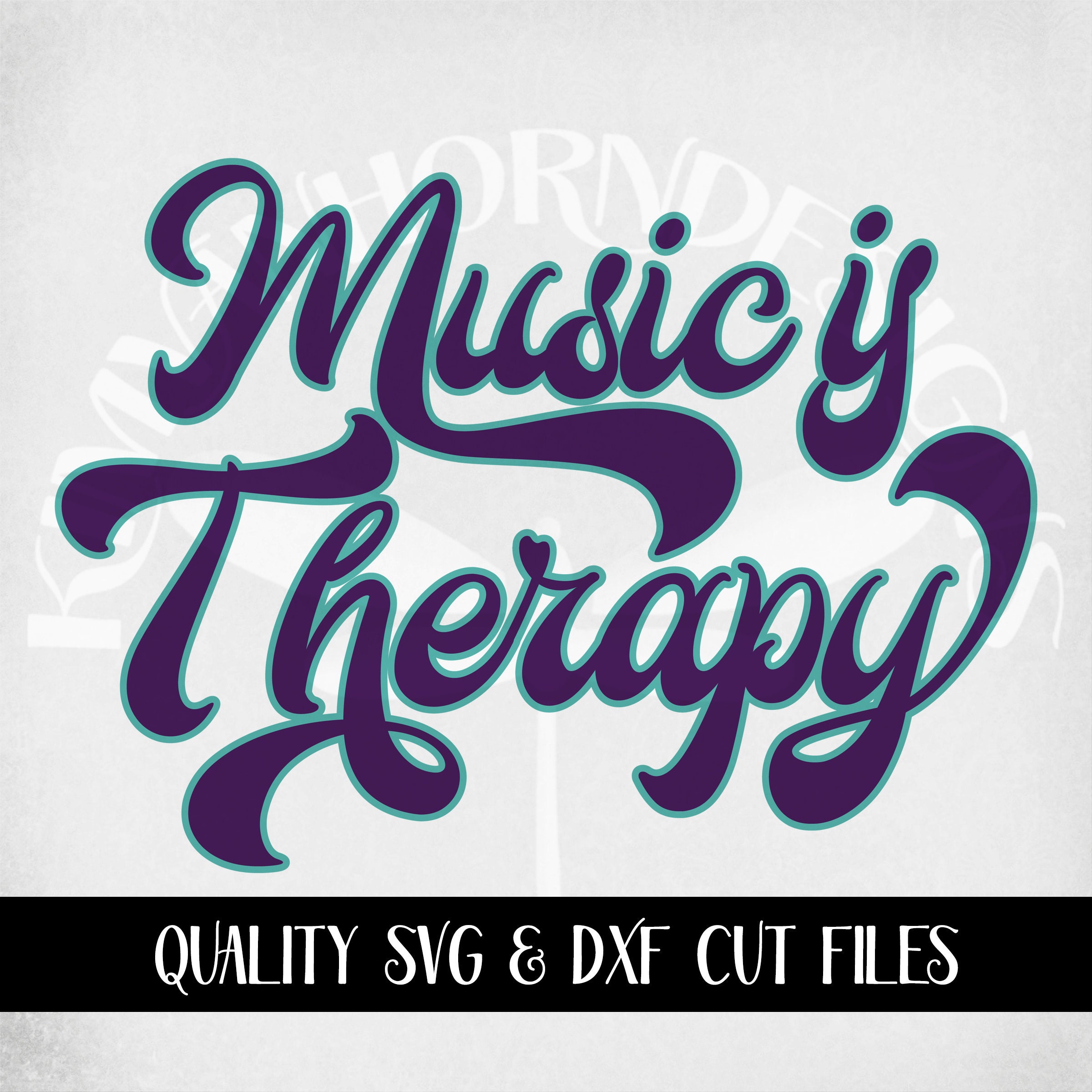 Music is Therapy Svg and Dxf Cut Files, Printable Png and Mirrored Jpeg ...