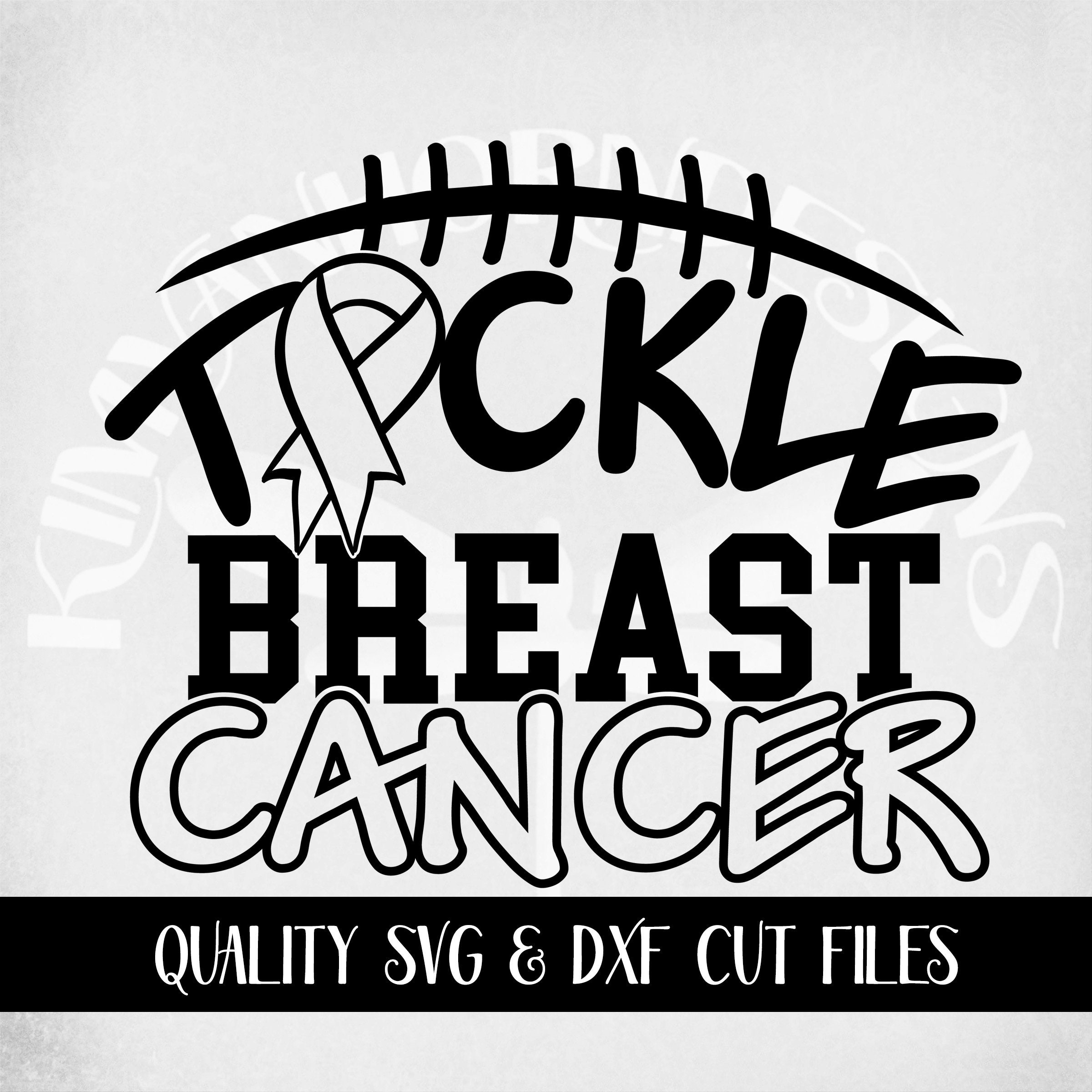 Tackle Breast Cancer Single Layer Svg and Dxf Cut Files, Printable Png ...