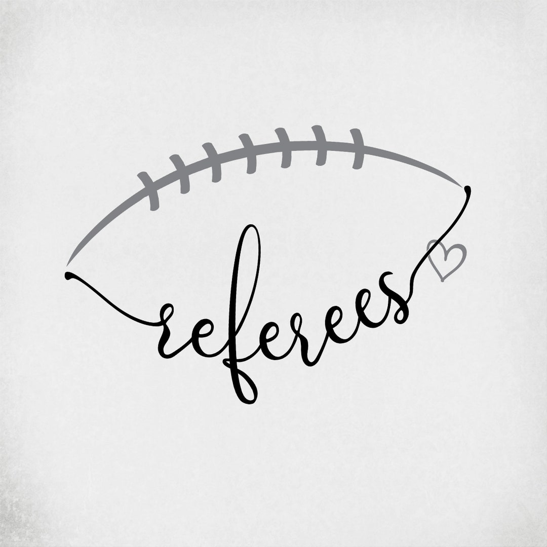 Referees Football Svg, Laces and Heart, Cut Files for Cricut ...
