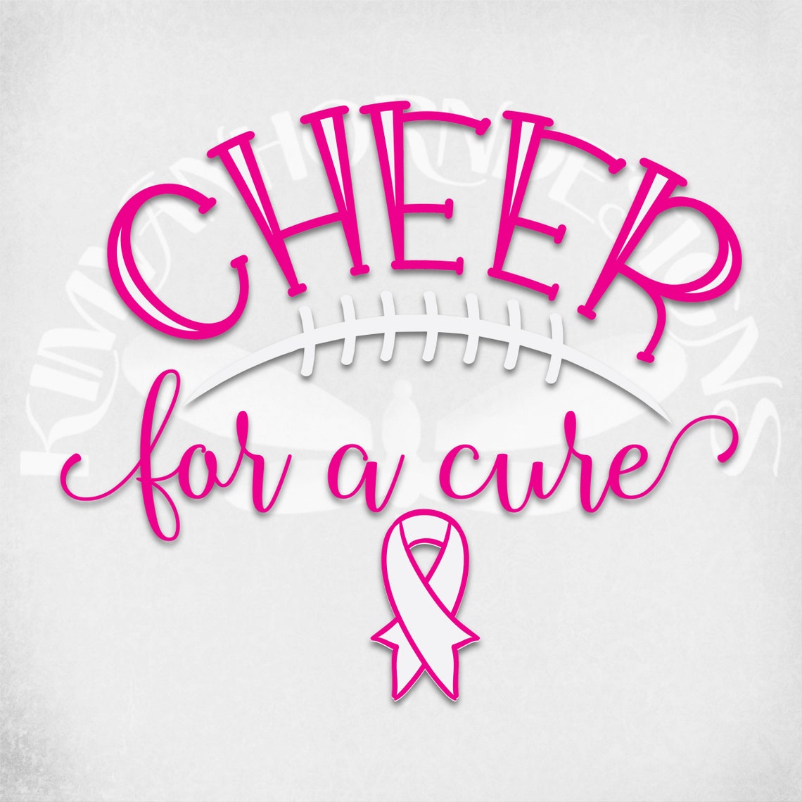Cheer for A Cure SVG: Breast Cancer Awareness, Pink Ribbon (digital ...