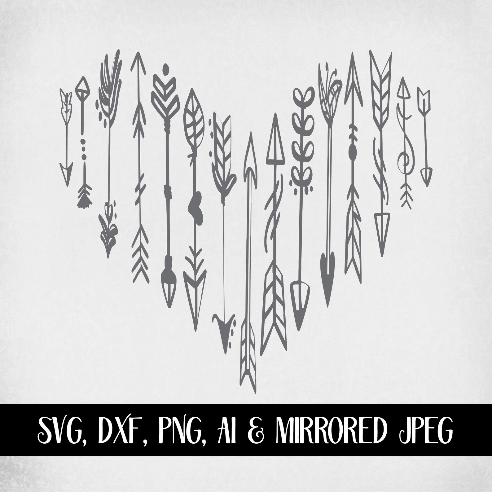 Heart Arrows Svg Love Svg Valentine Svg Cut Files - Etsy