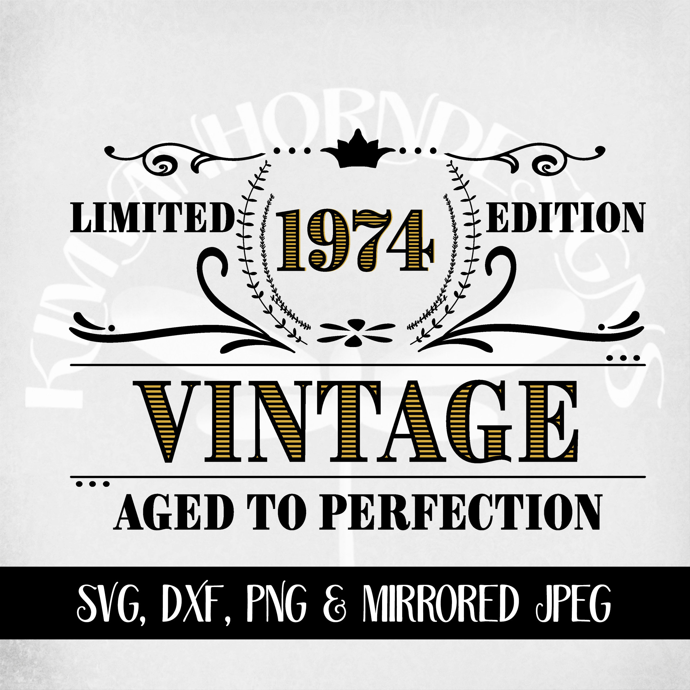 Vintage 1974 Limited Edition SVG: Birthday Cut File (digital Download ...