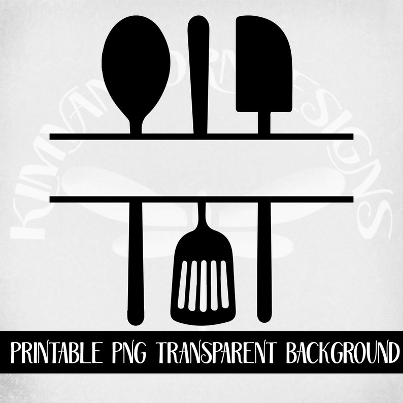 Split Kitchen Utensils Svg Cut Files for Cricut & Silhouette - Etsy