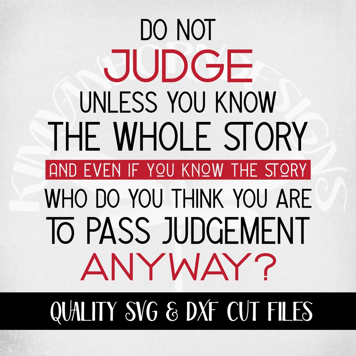 Do Not Judge svg and dxf Cut Files Printable png and Mirrored | Etsy