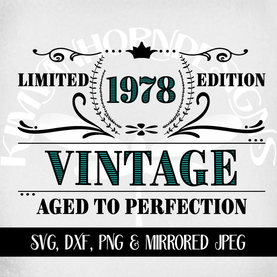 Vintage 1978 Svg, Birthday Svg, Limited Edition, Cut Files, Printable ...