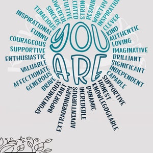 Affirmation Sun in Teal Ombre Colors, 4 Layer Svg and Dxf Cut Files ...