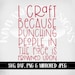 Funny Crafting SVG: Punching People Humor, Craft Room Decor (digital ...