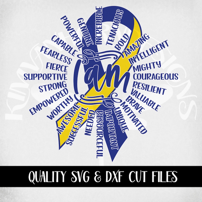 Down Syndrome Awareness SVG: Affirmation Sun, Positive Words (digital ...