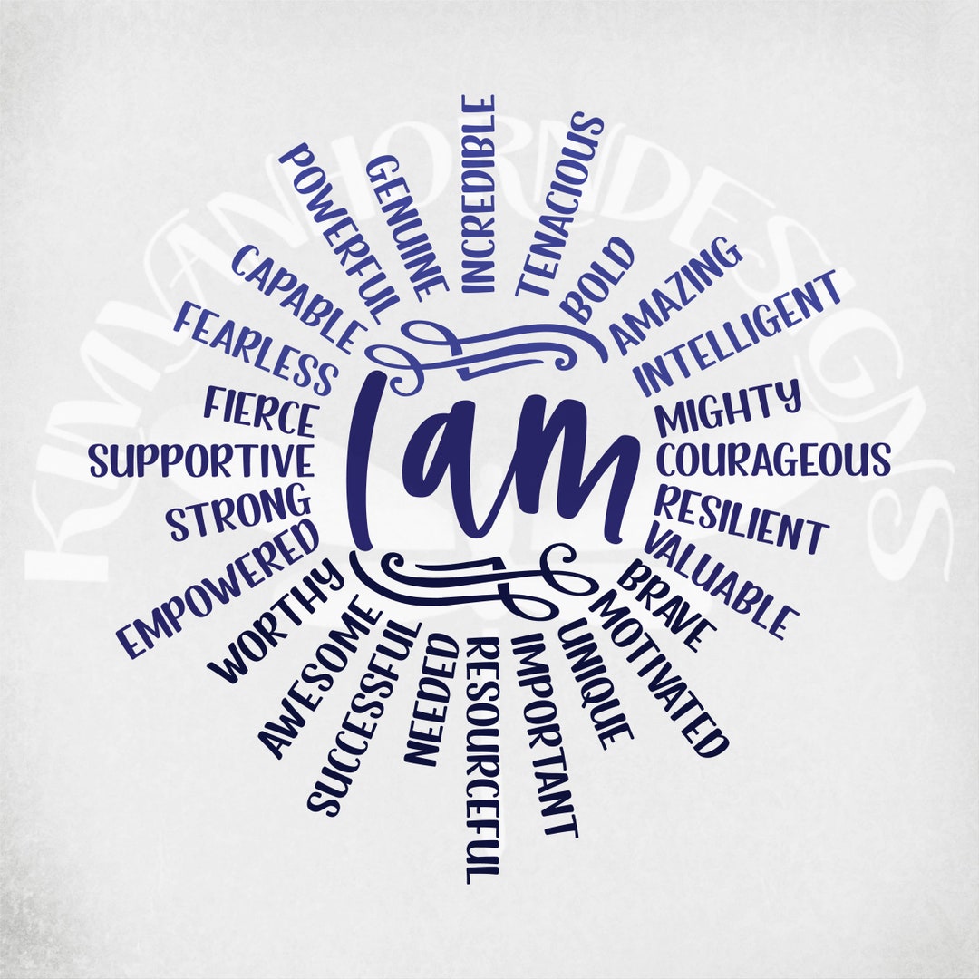Affirming Words Svg, I Am-affirmation Sun, Positive Words Svg ...