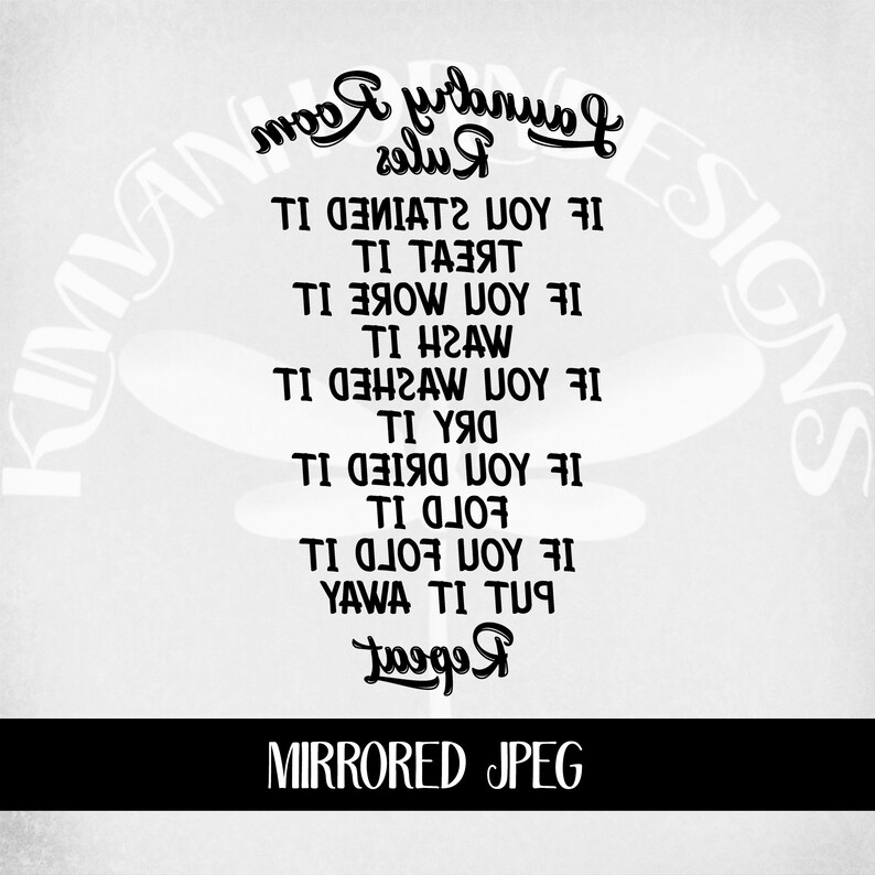 Laundry svg Laundry Room Rules svg dxf png and printable | Etsy