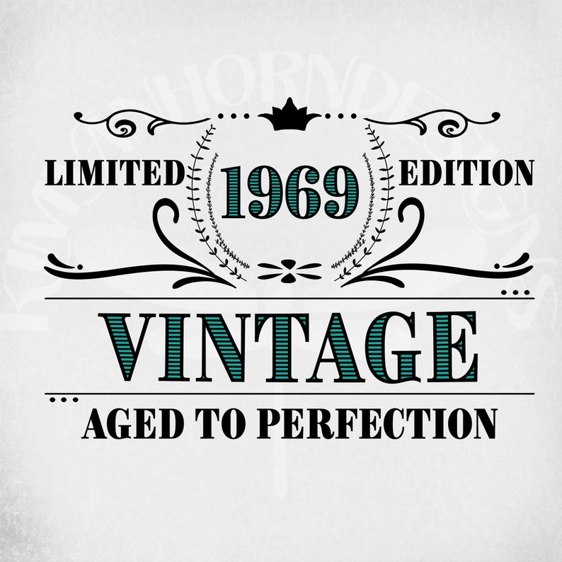 Vintage 1969 Svg 50th Birthday Svg Aged To Perfection Etsy