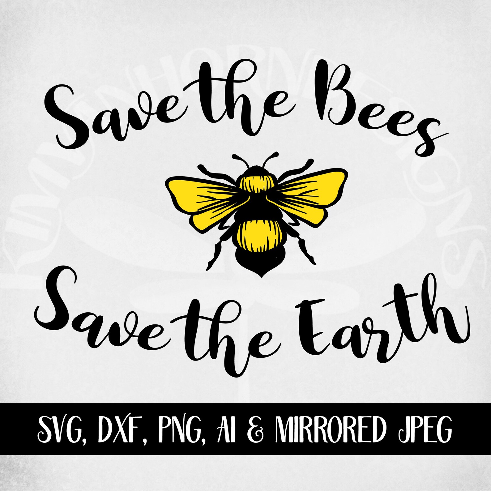 Save the Bees SVG: Earth Day Cricut, Silhouette Cut Files (digital ...