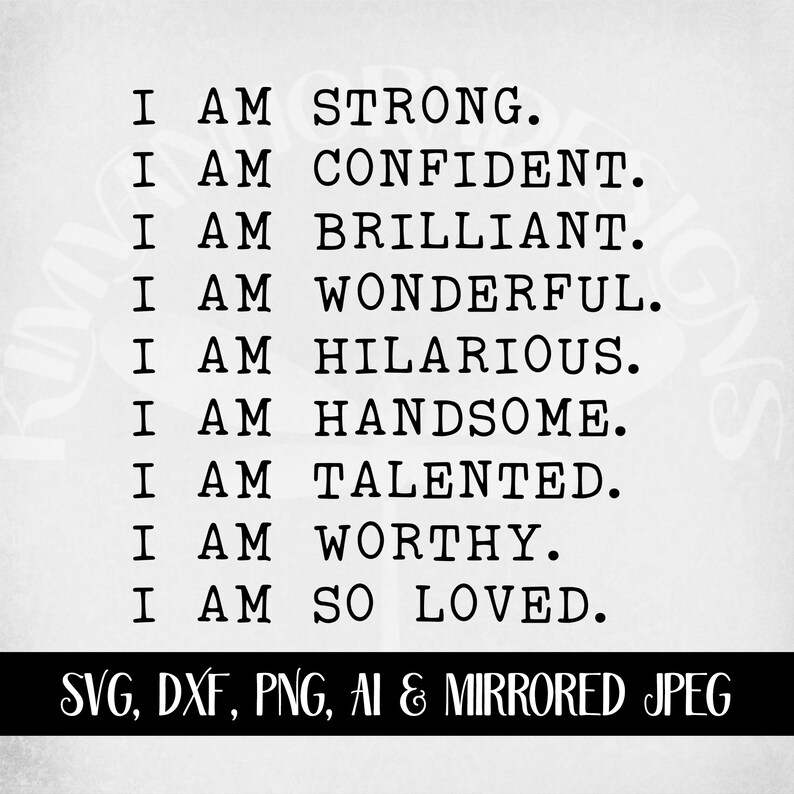 Affirmation Svg Self-esteem Building Teen Boy Cut Files | Etsy