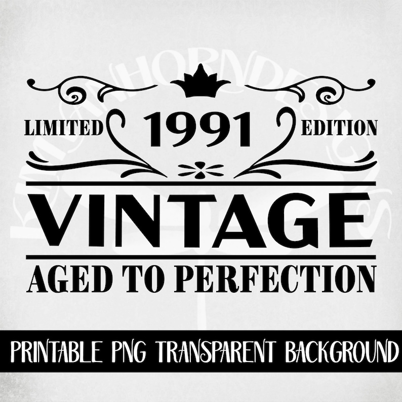 Vintage 1991 Svg Birthday Svg Limited Edition Cut Files - Etsy