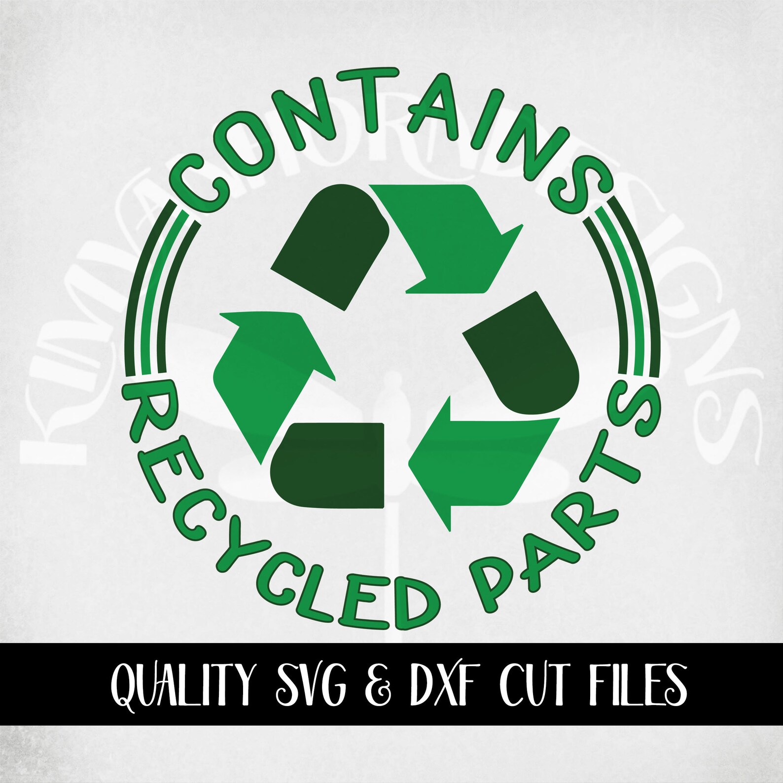 Recycle Svg Contains Recycled Parts Svg and Dxf Cut Files - Etsy