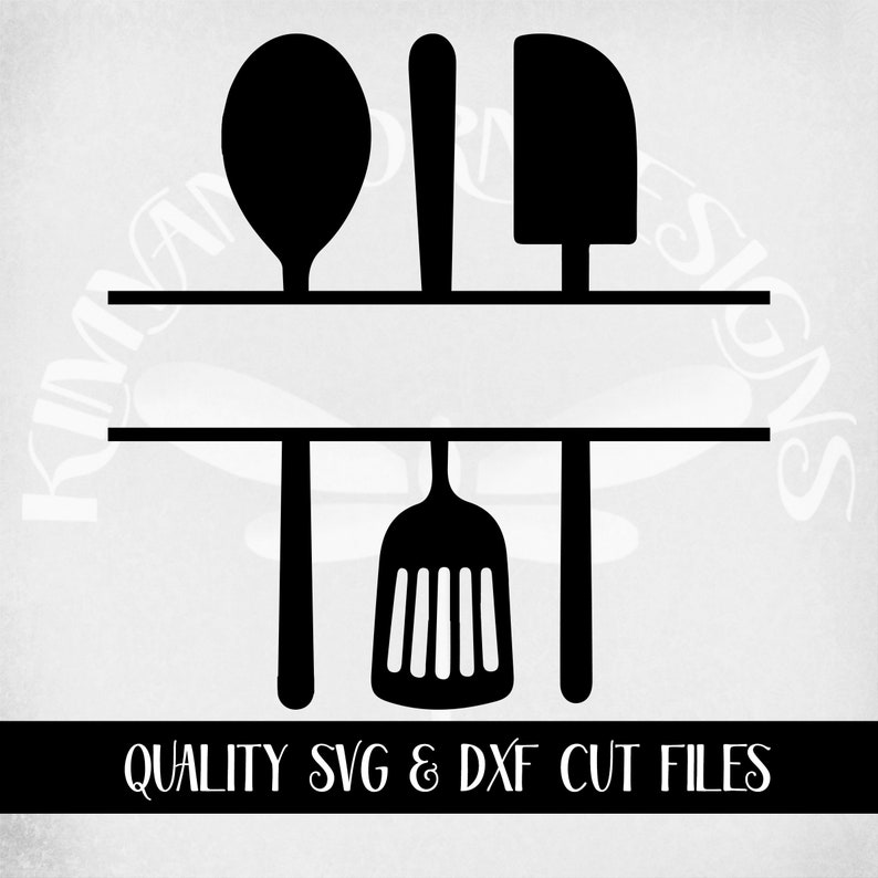 Split Kitchen Utensils Svg Cut Files for Cricut & Silhouette - Etsy