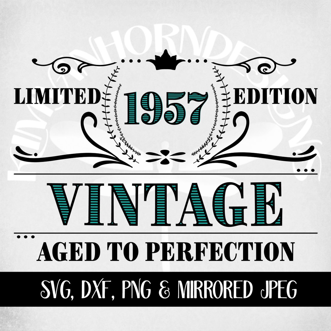 Vintage 1957 Svg Birthday Svg Limited Edition Cut Files - Etsy