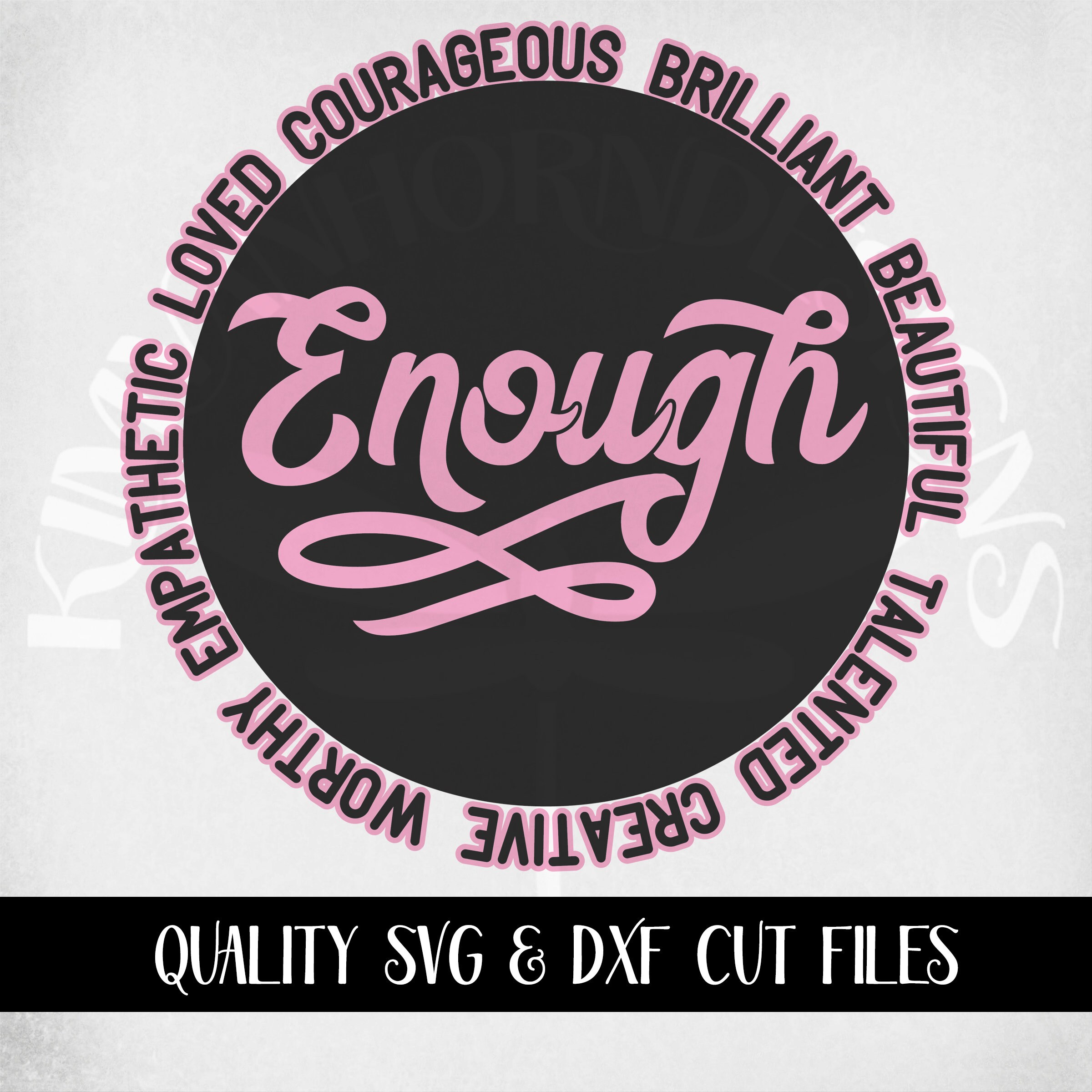 You Are Enough Svg & Dxf Solid Color Layered Cut File Rainbow - Etsy