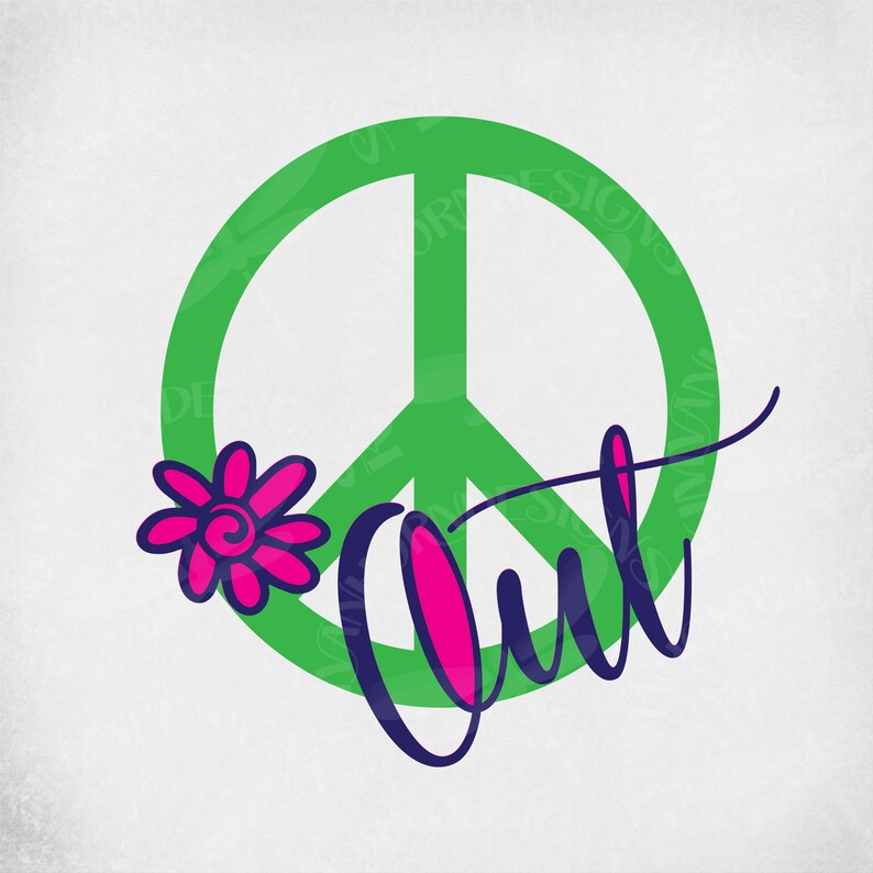 Funny Svg, Peace Out, Cut Files for Cricut and Silhouette, Printable ...