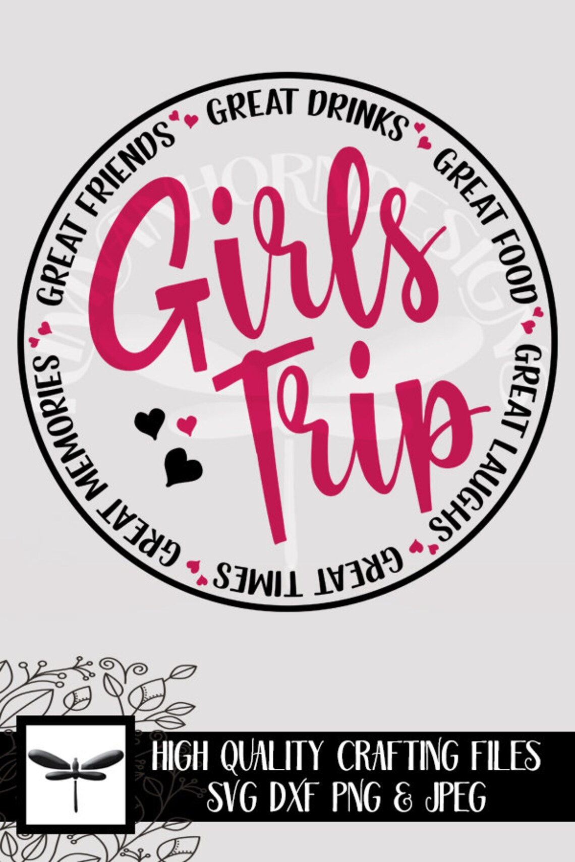 Girls Trip Double Layer Svg and Dxf Cut Files. Printable Png | Etsy