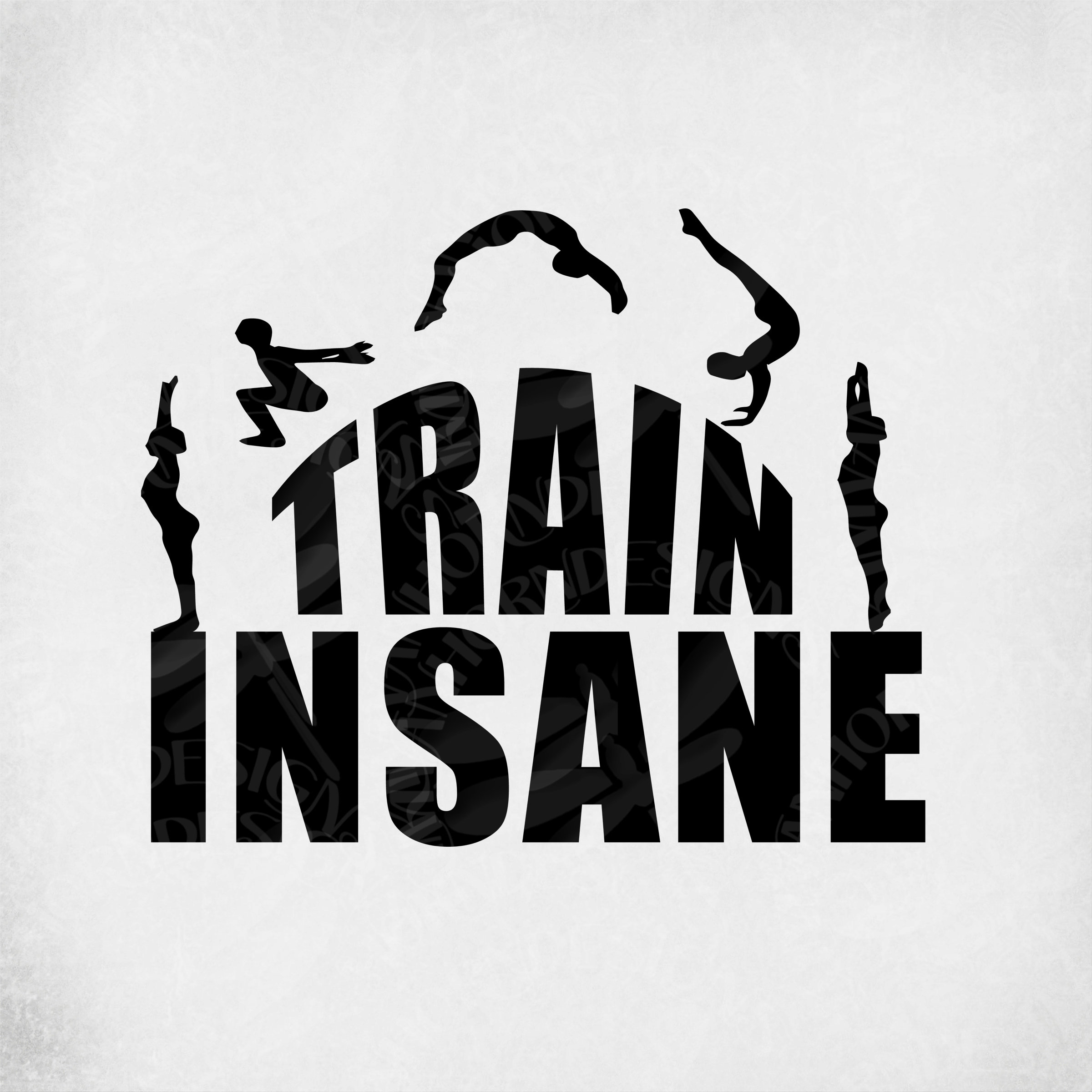 Gymnastics Tumbling SVG: Train Insane, Backflip Girl (digital Files) - Etsy