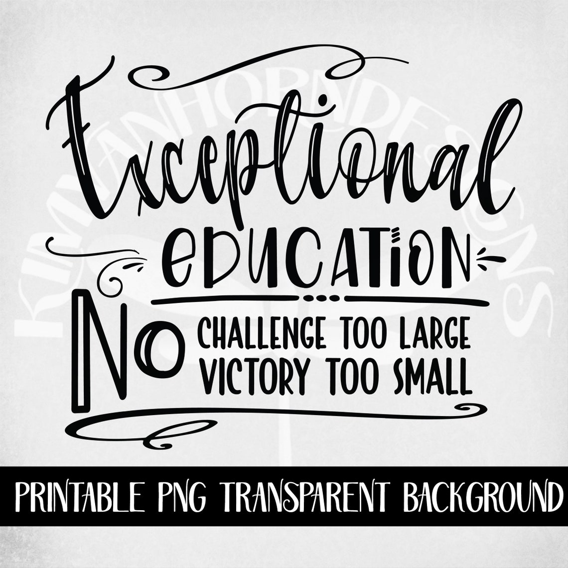 Exceptional Education Svg No Challenge Too Large No Victory - Etsy