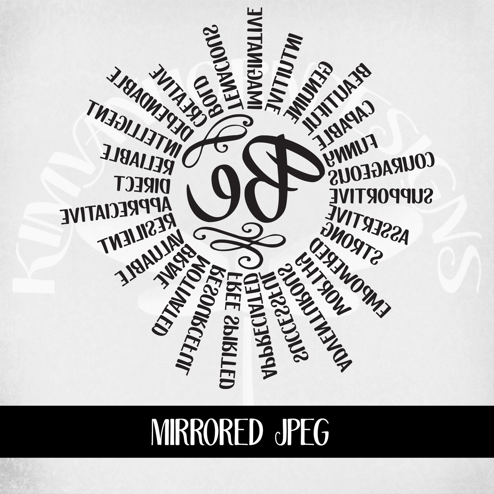 Affirming Words Svg, Be Affirmation Sun, Positive Words Svg, Motivating ...