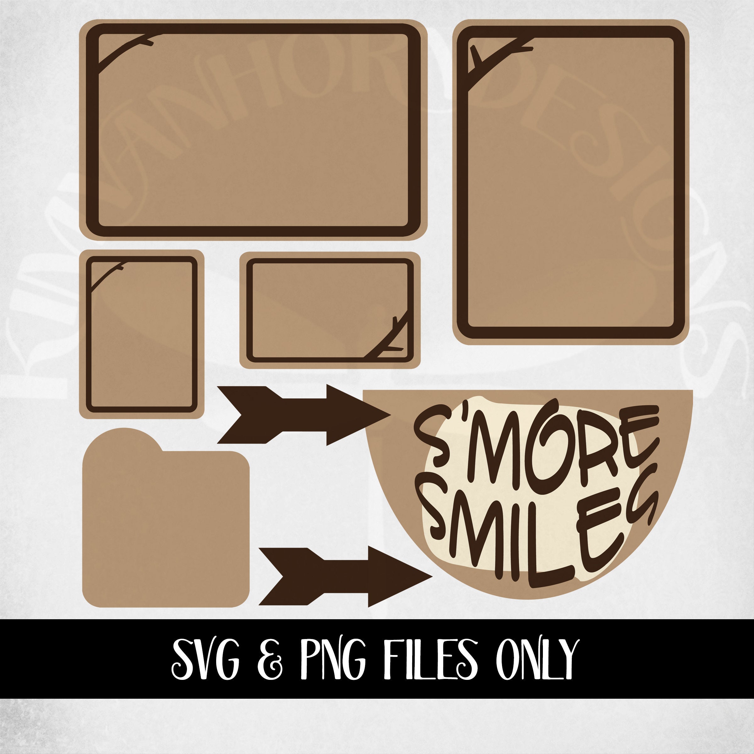 S'mores Camping Theme Borders Svg & Png Files for - Etsy