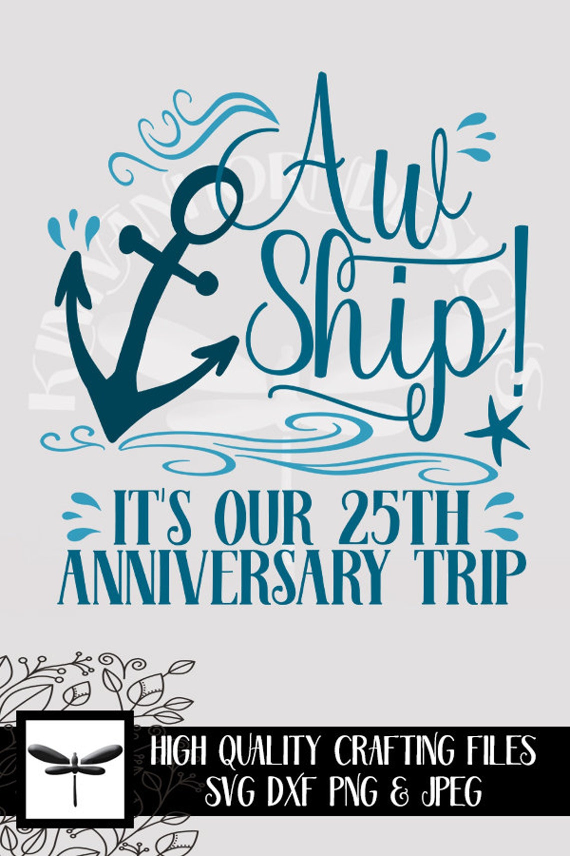 Cruise Svg Aw Ship It's Our 25th Anniversary Trip Cut - Etsy
