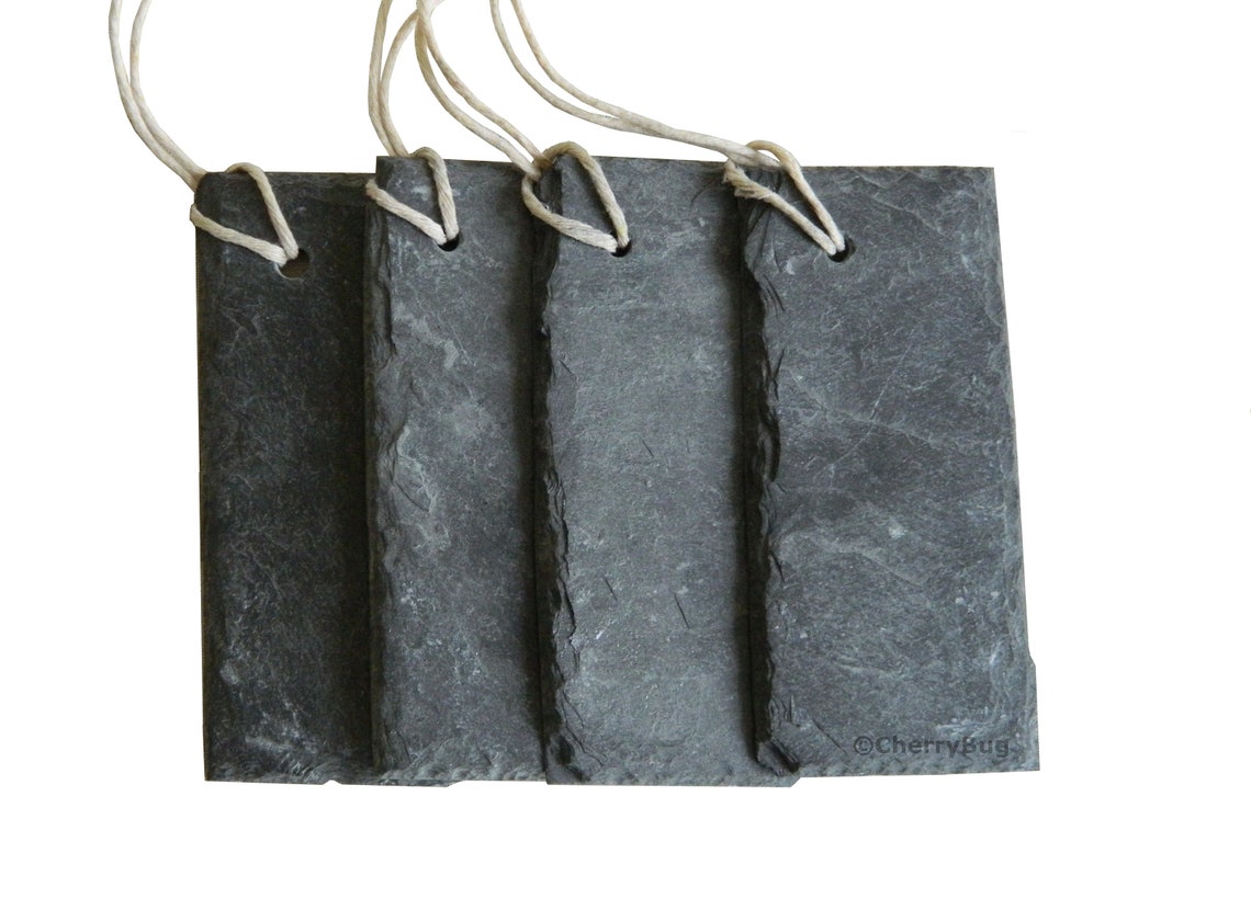 Natural Slate Garden Plant Markers Labels Tags Herbs Vegetables 10cm X ...