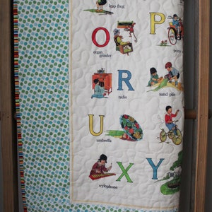Vintage Nursery Quilt-abc Theme Nursery-alphabet Quilt-vintage Toy ...