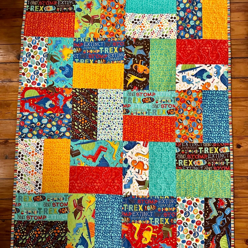 Dinosaur Quilt - Etsy