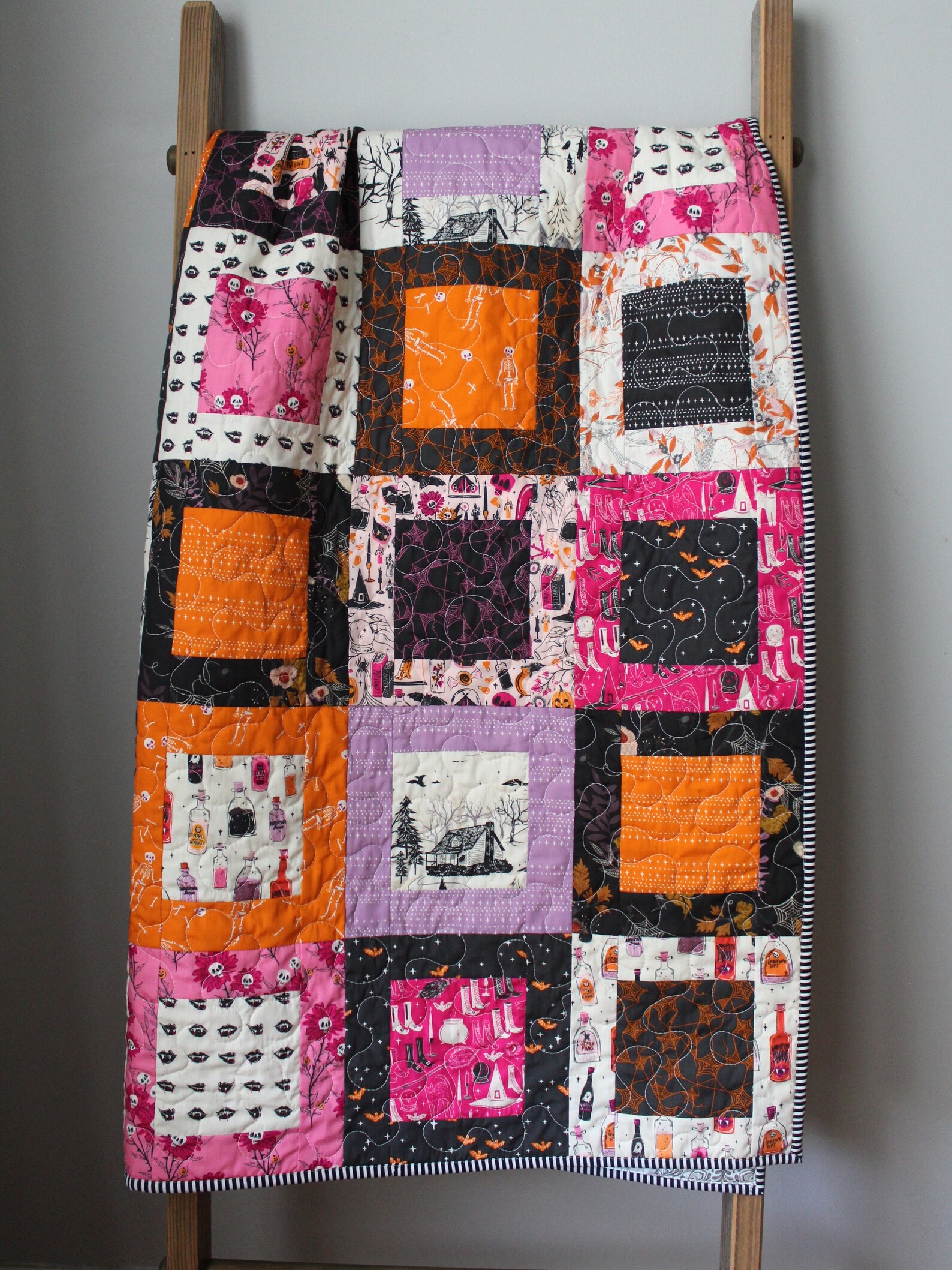 Halloween Quilt-halloween Decor-halloween Wedding - Etsy