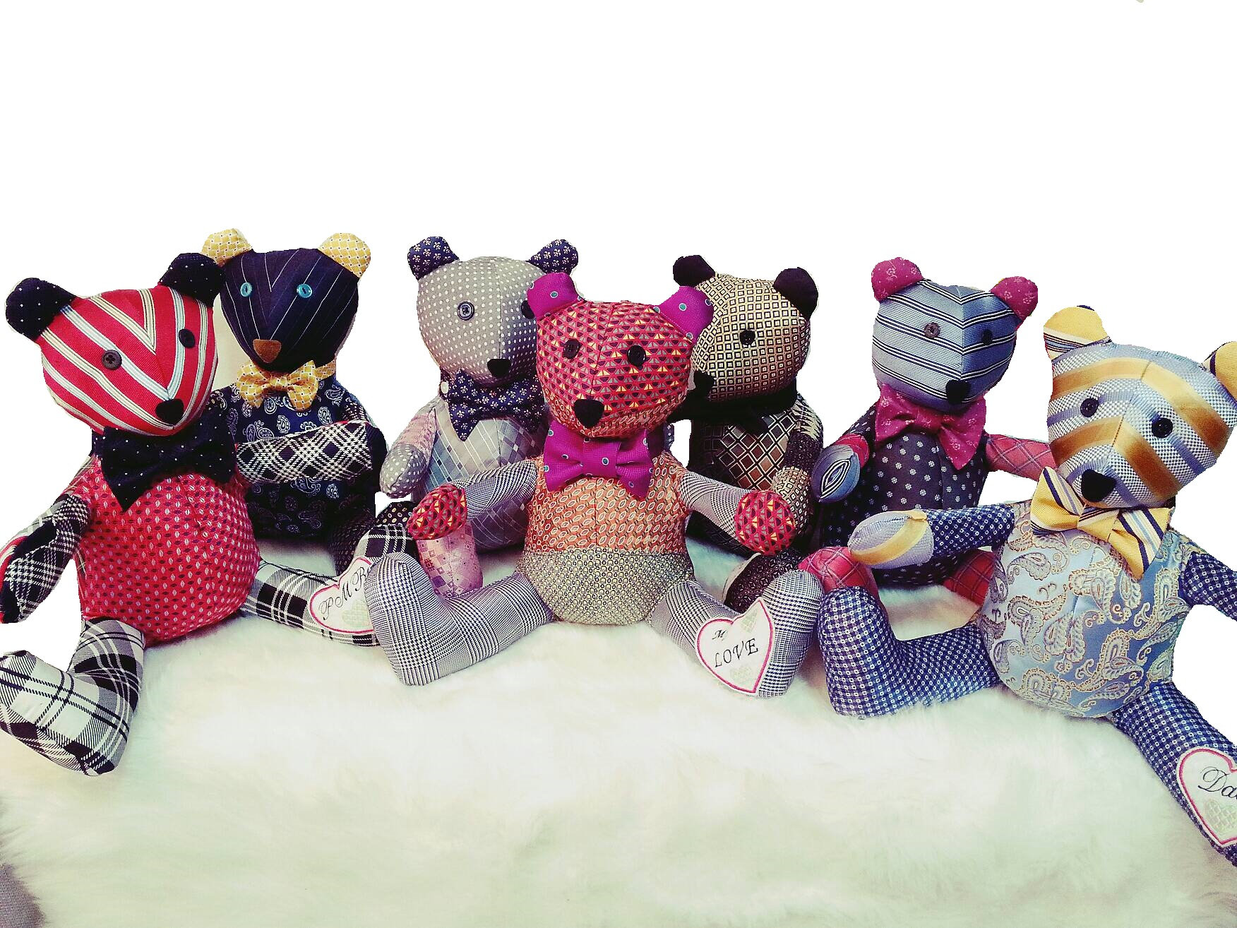 Personalized Memory Bear (made From Ties), Custom Order, Monogrammed - Etsy