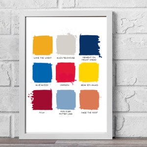 University of Kansas Color Palette Art Print 8x10 - Etsy
