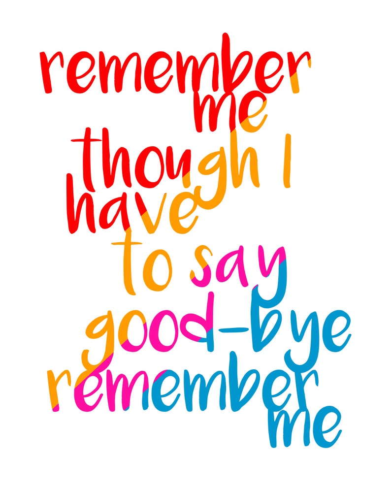 Printable Coco Lyrics Digital Print 8x10 - Etsy