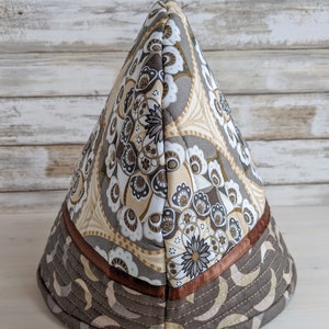Handcrafted Quilted Tea Cozy Set in Neutral Tones, Pot Cover Set With ...