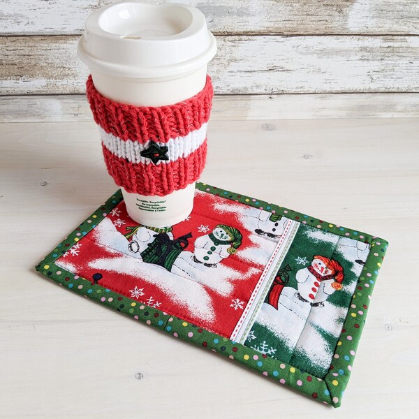 Snowman Mug Rugs - Etsy