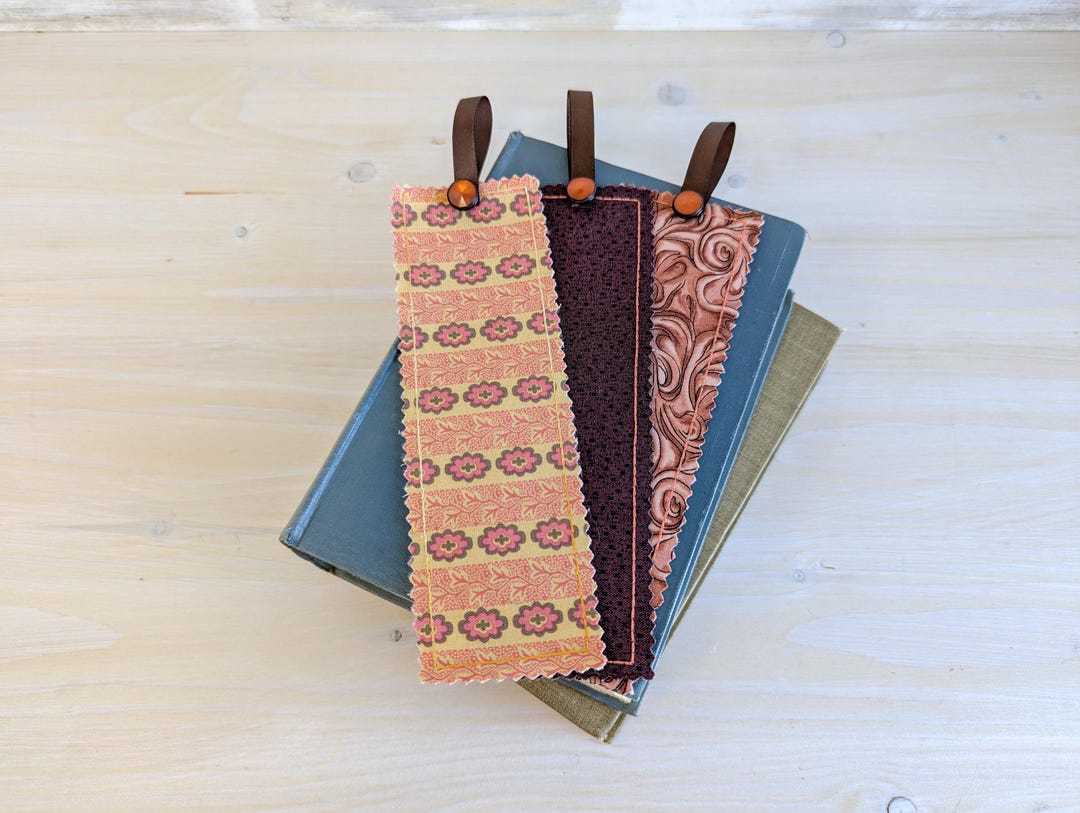 Fabric Bookmark Collection, Set of 3 Handmade Textile Bookmarks ...