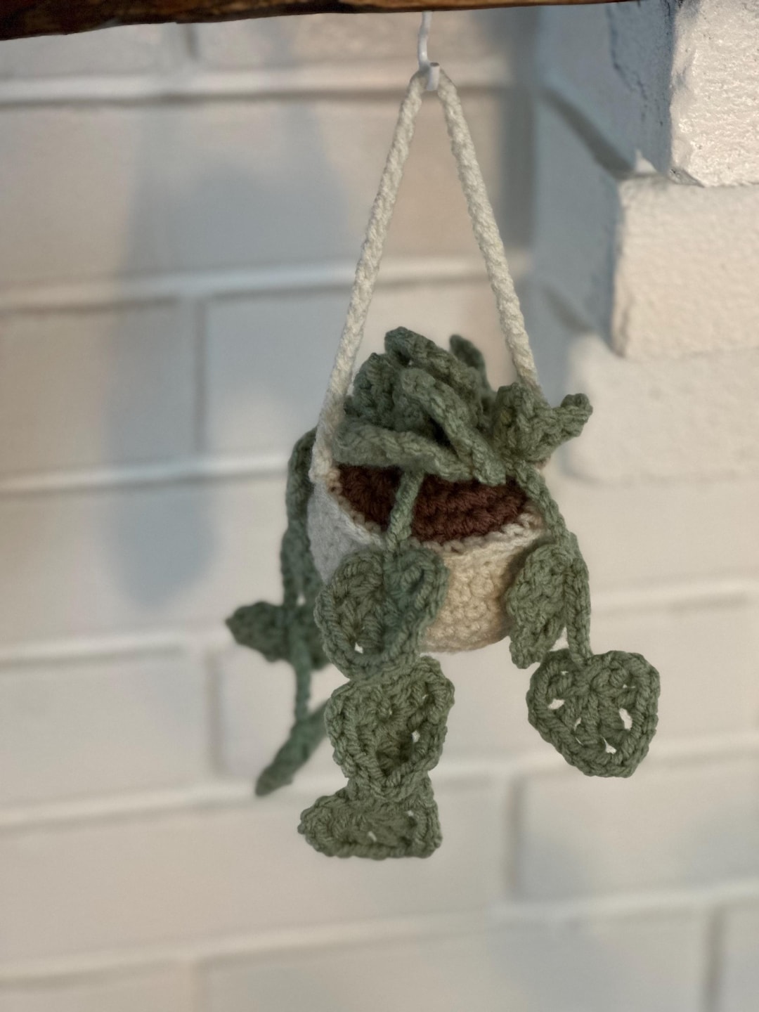 Crocheted Mini Hanging Plant - Etsy