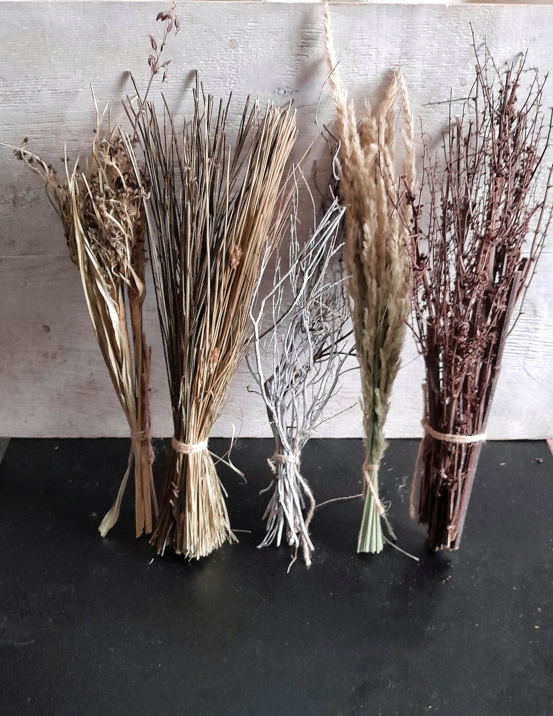 Decorative Twigs and Grass Set for Decor and Craft, Rustic Natural ...
