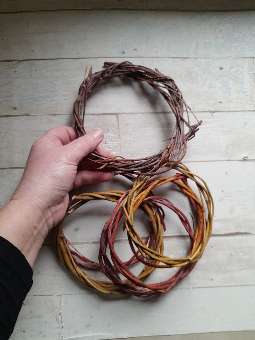 Small Wreath Blanks, Set of 7 Willow Wreath Blanks, Natural Eco ...