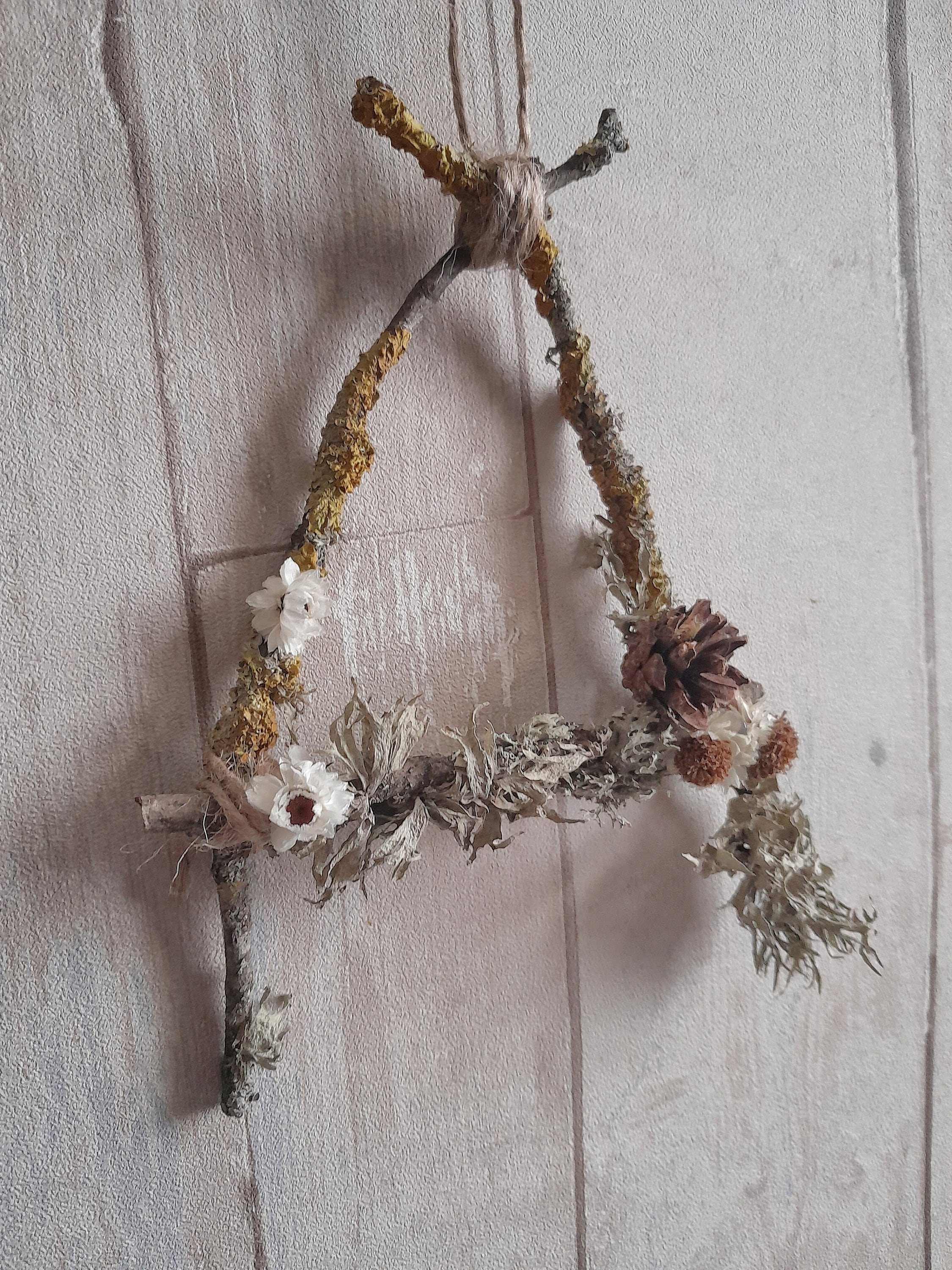Rustic Twigs Letter, Moss Covered and Pinecones Twig Hanging Letter ...