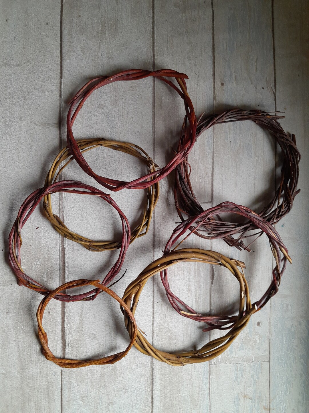 Small Wreath Blanks, Set of 7 Willow Wreath Blanks, Natural Eco ...