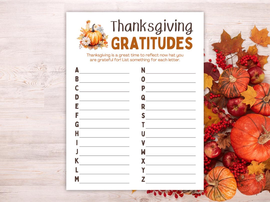 Thanksgiving Gratitude Game Printable, Kids, Family, Homeschool, Fall ...