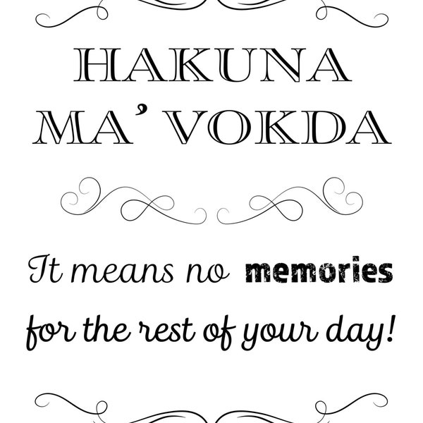 Hakuna Ma Vodka Png - Etsy