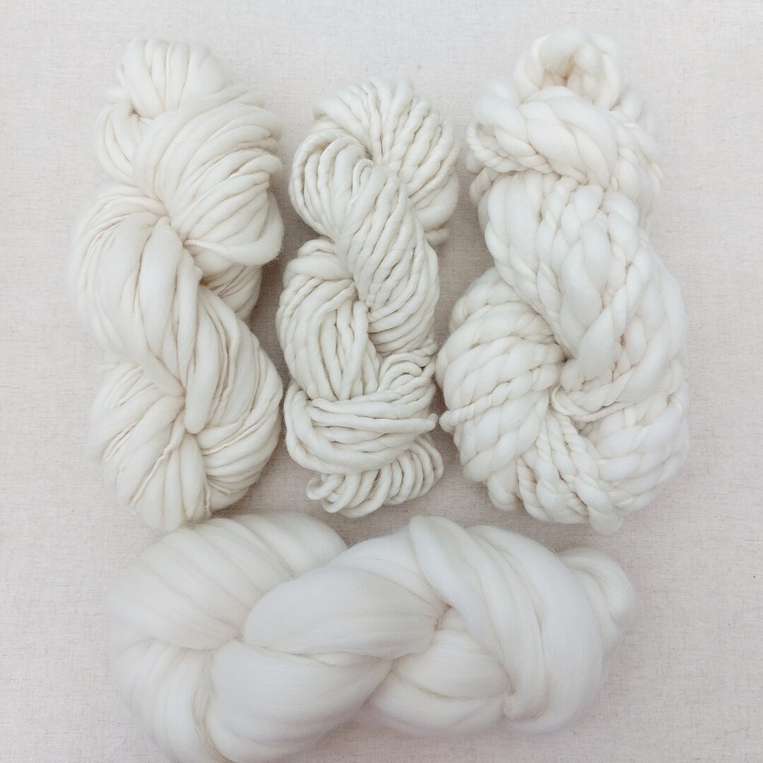 Value Merino Wool Weaving Bundle / 400g / Jumbo Yarn & Fibre Pack ...