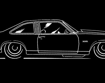 Chevy Nova Drawing - Etsy