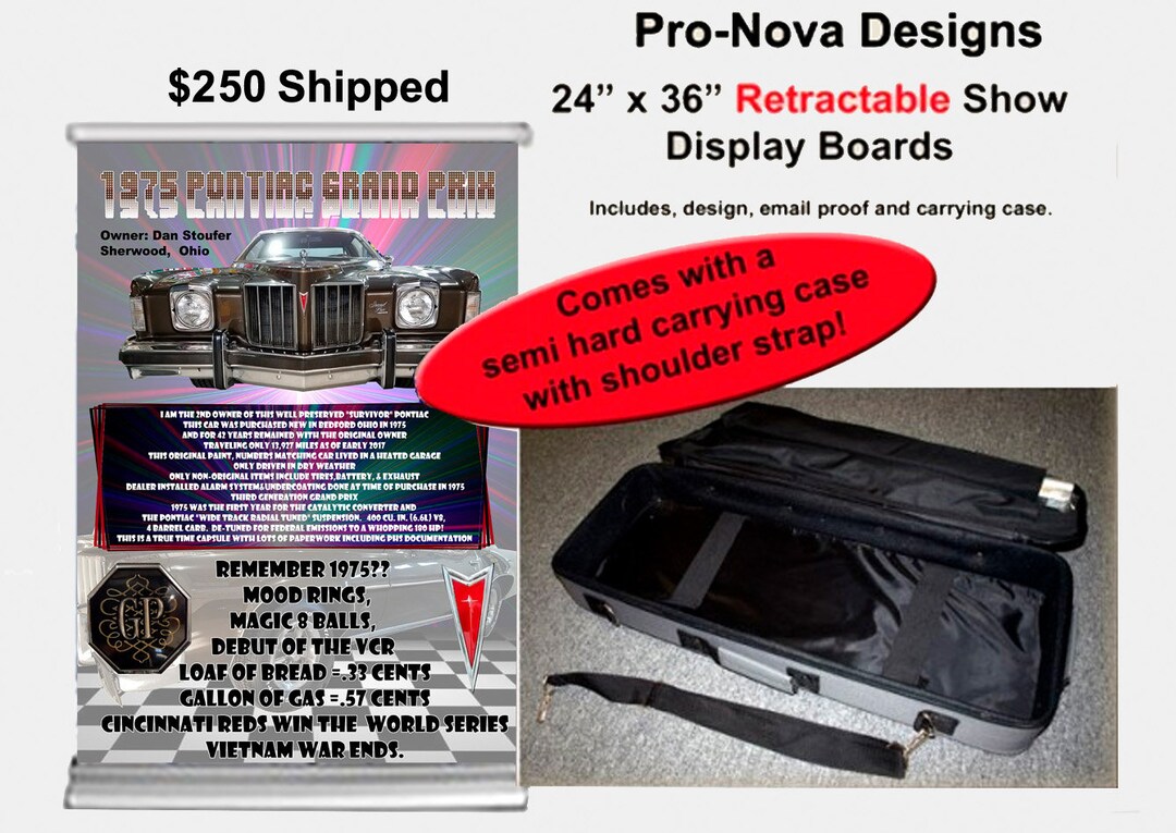 24x36 Car Show Retractable Show Board Level 3 - Etsy