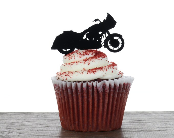 Set of 6 Road Glide Cupcake Toppers Motorcycle Cupcake Pick Motorcycle ...